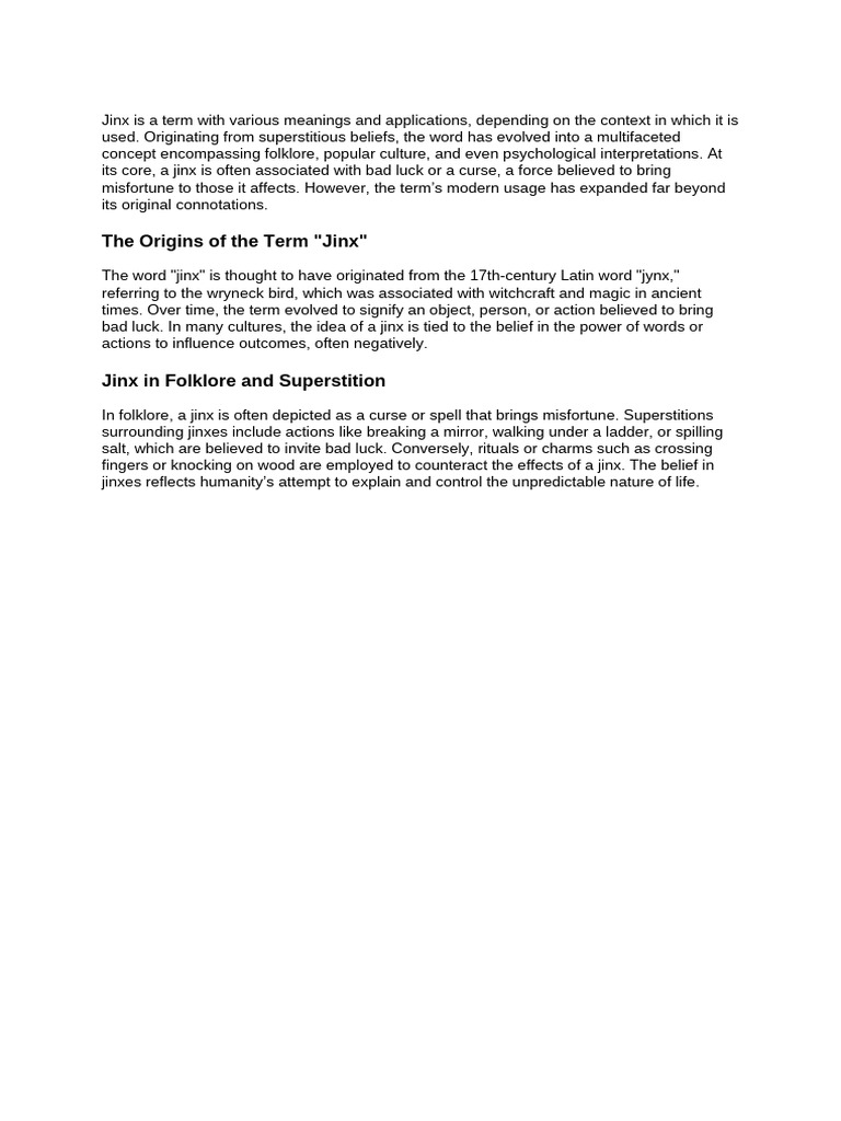 jinx | PDF