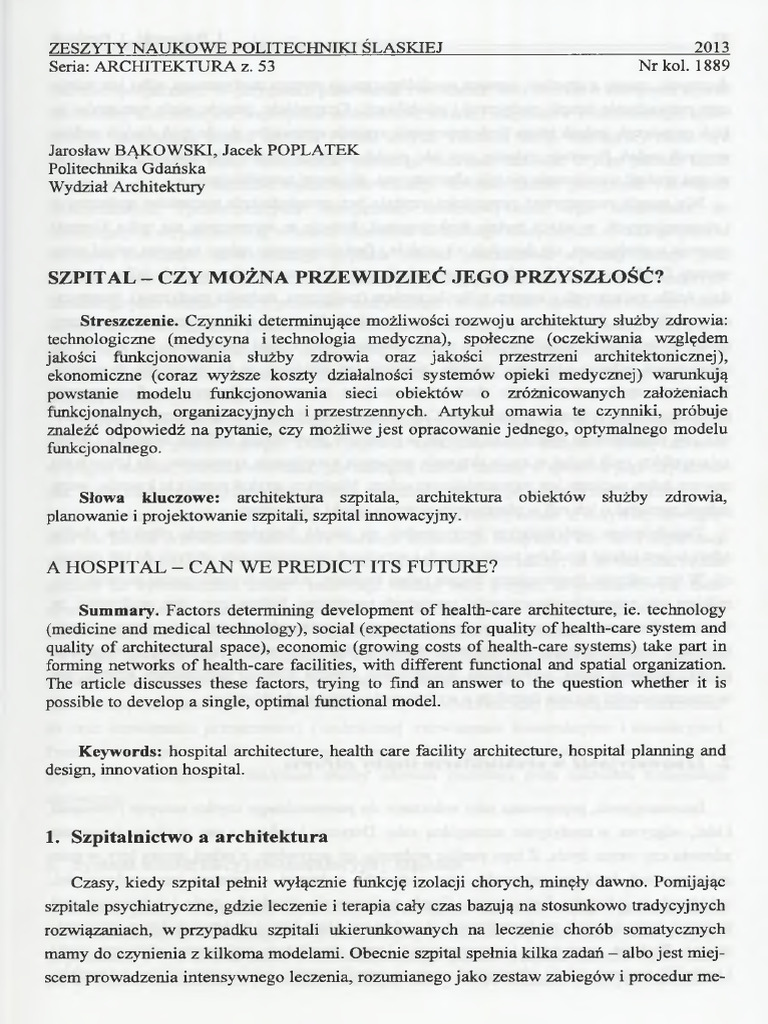 34556_Bakowski_Jaros_aw_Poplatek_Jacek_Szpital_czy_mozna | PDF