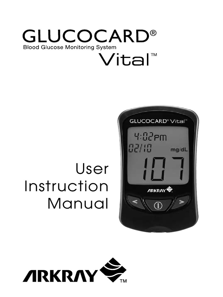 Arkray Glucocard Vital Manual | PDF | Clinical Medicine | Causes Of Death