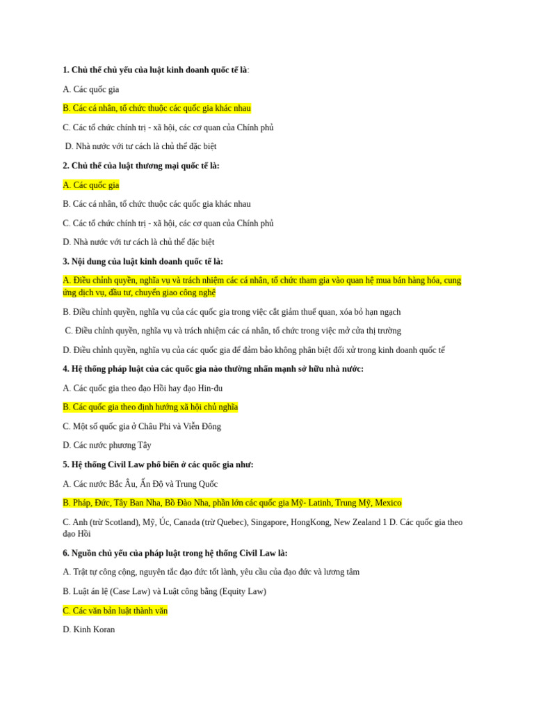 ôn tập PLKDQT | PDF