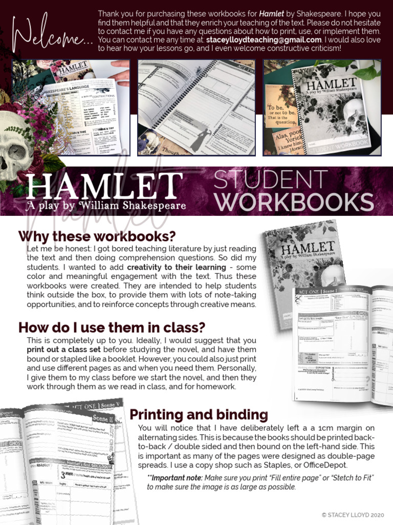 Hamlet Student Workbook Overview | PDF | Critical Thinking | Digital ...