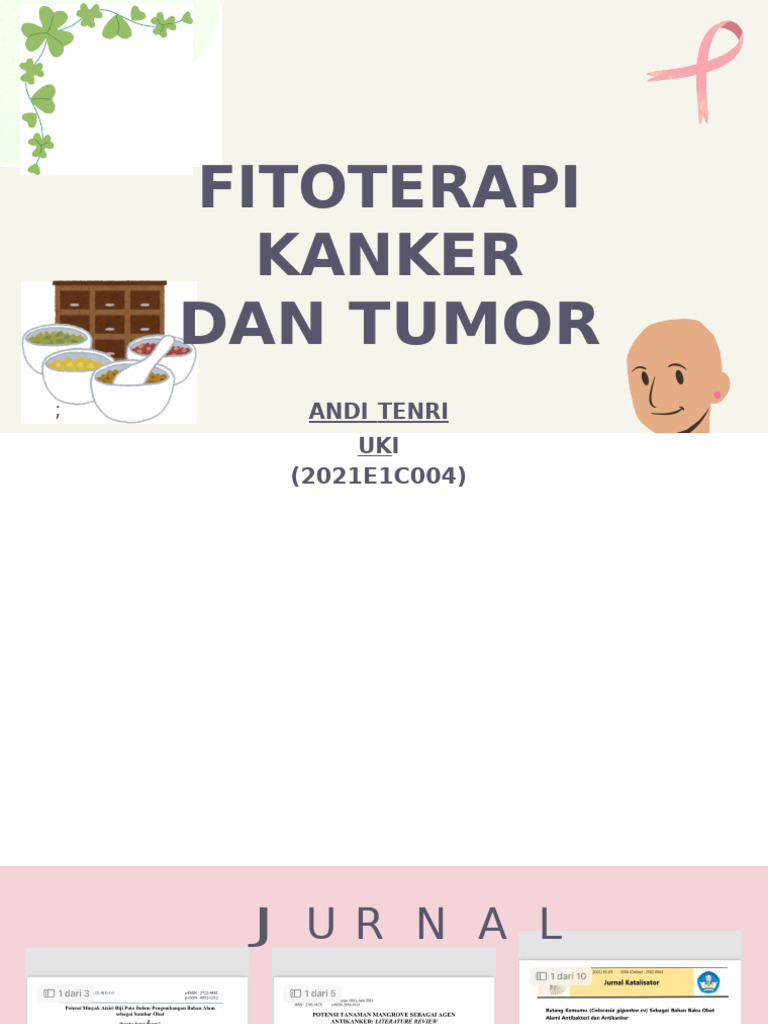 PPT FITOTERAPI KANKER DAN TUMOR- Andi Tenri | PDF