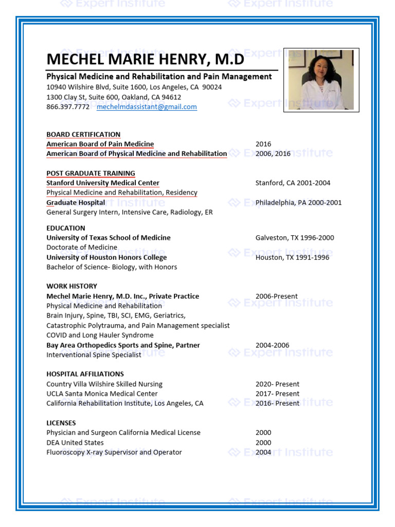 E-367176 Mechel Henry CV | PDF