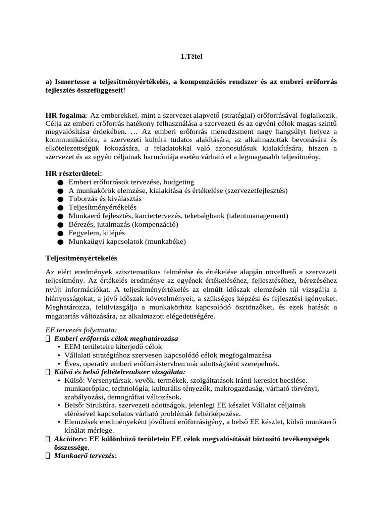 Komplex - 1. Tétel | PDF