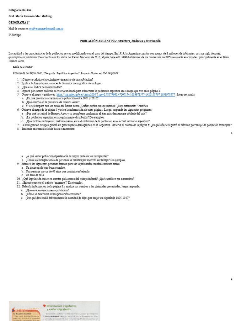 Tareas 9 Geograf a 3 .Docx | PDF | Buenos Aires