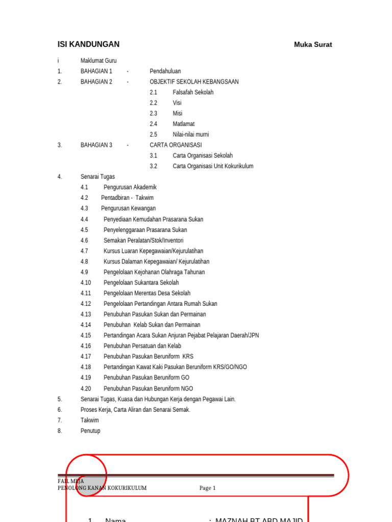 Fail Meja Koku | PDF