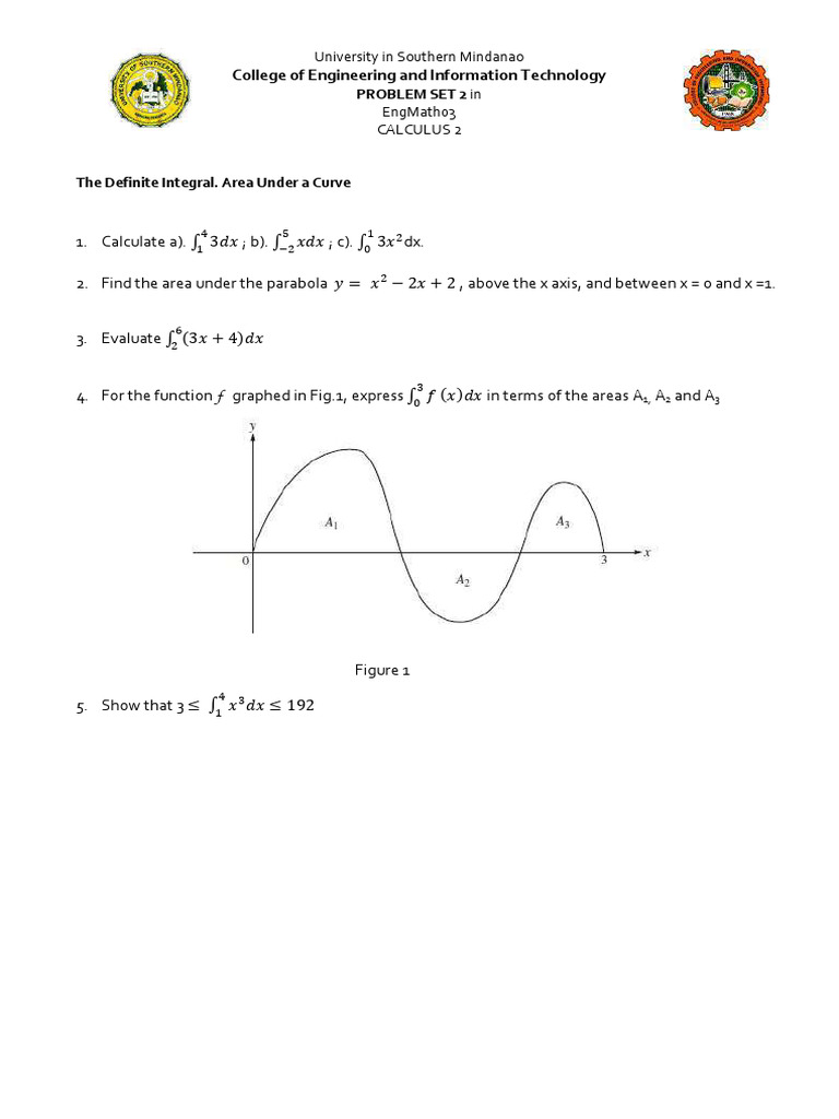 Calculus 2 Problem Set: Definite Integrals | PDF