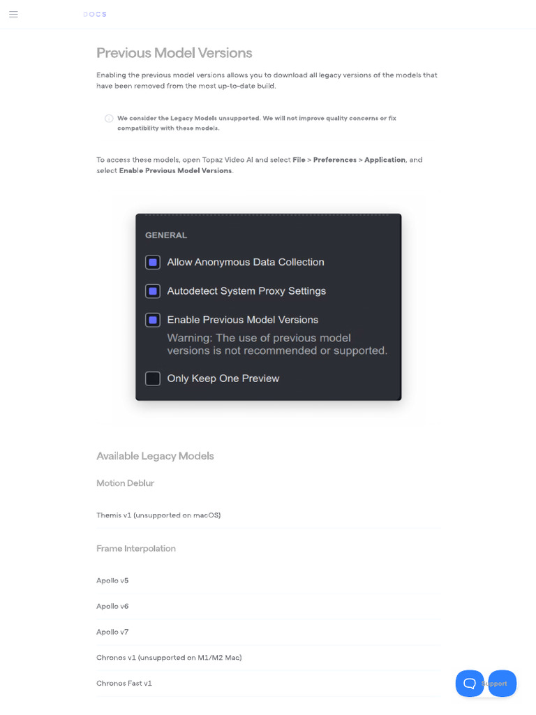 7-Previous Model Versions | PDF