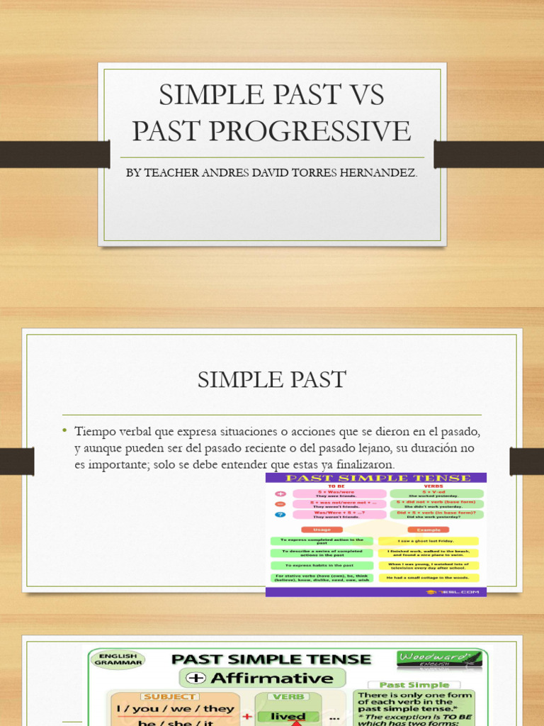 Simple Past VS Past Progressive | PDF