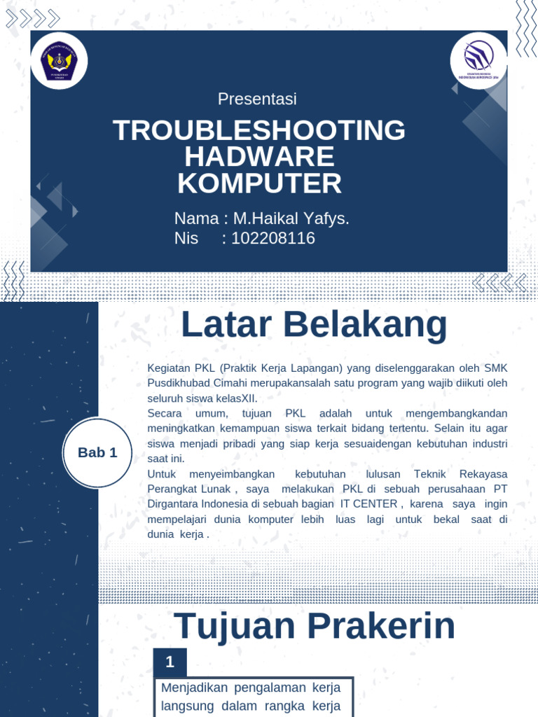 Biru Putih Abstrak Minimalis Seminar Proposal Presentasi PDF | PDF