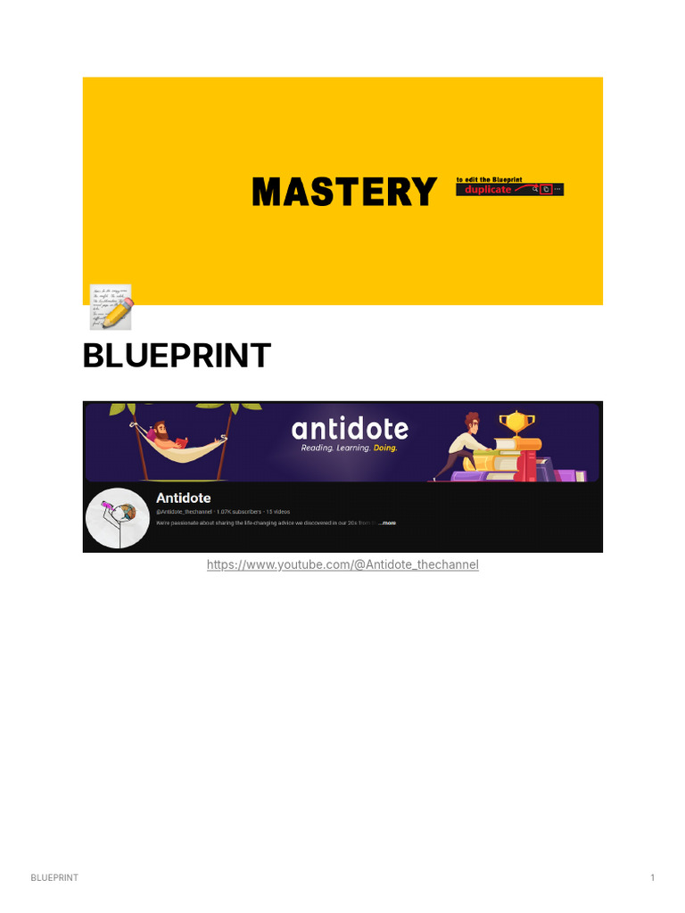 Blueprint - Mastery | PDF | Mentorship | Learning