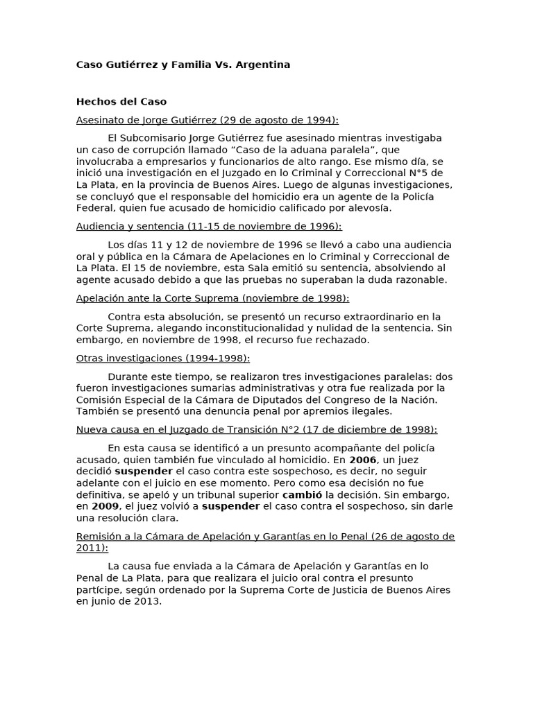 Caso Gutiérrez y Familia | PDF | Democracia | Ideologías políticas
