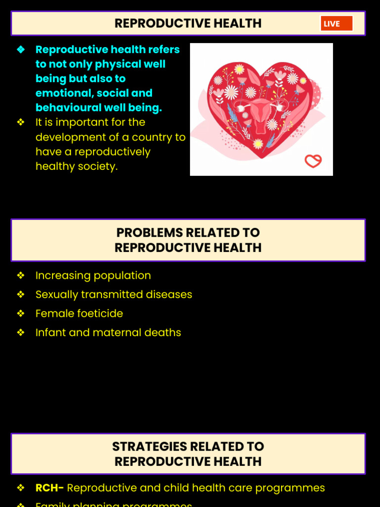 Chapter 3 - Reproductive Health | PDF | Sexually Transmitted Infection ...