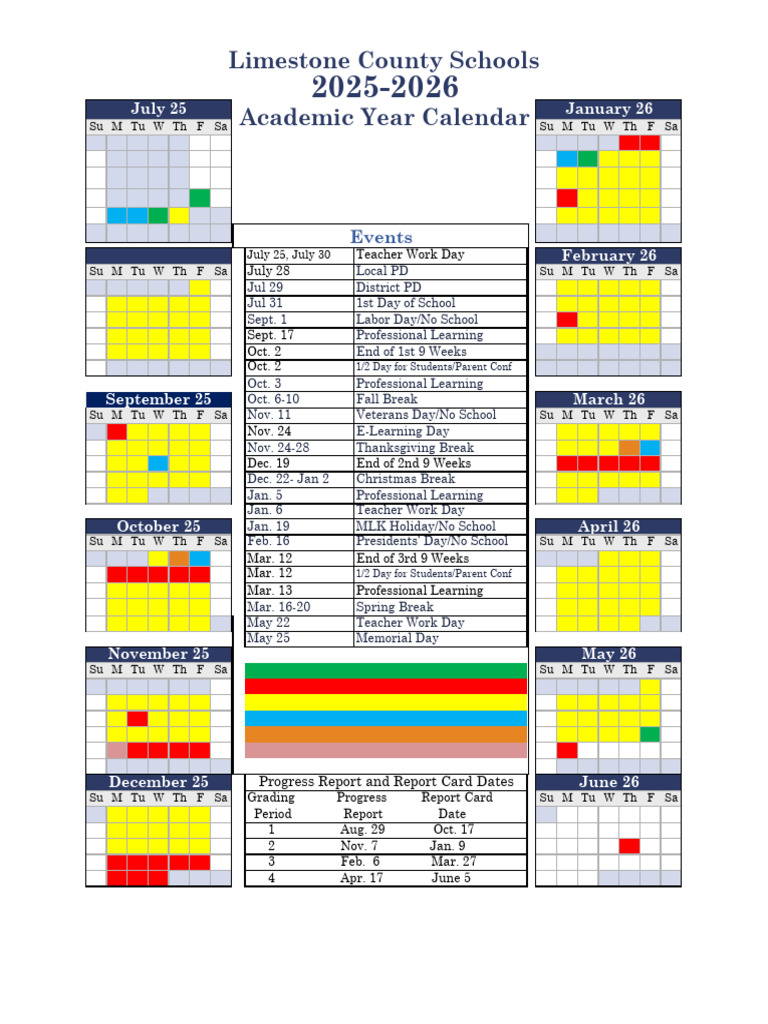 2025-26 Final School Calendar | PDF | Holidays | Observances