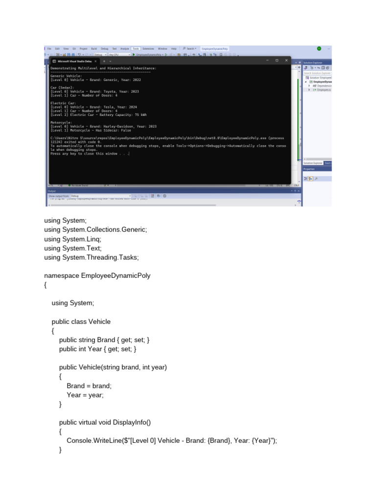Lab1.8 Multilevel inheritance | PDF | Computer Programming | Transport Lab1.8 Multilevel inheritance | PDF | Computer Programming | Transport