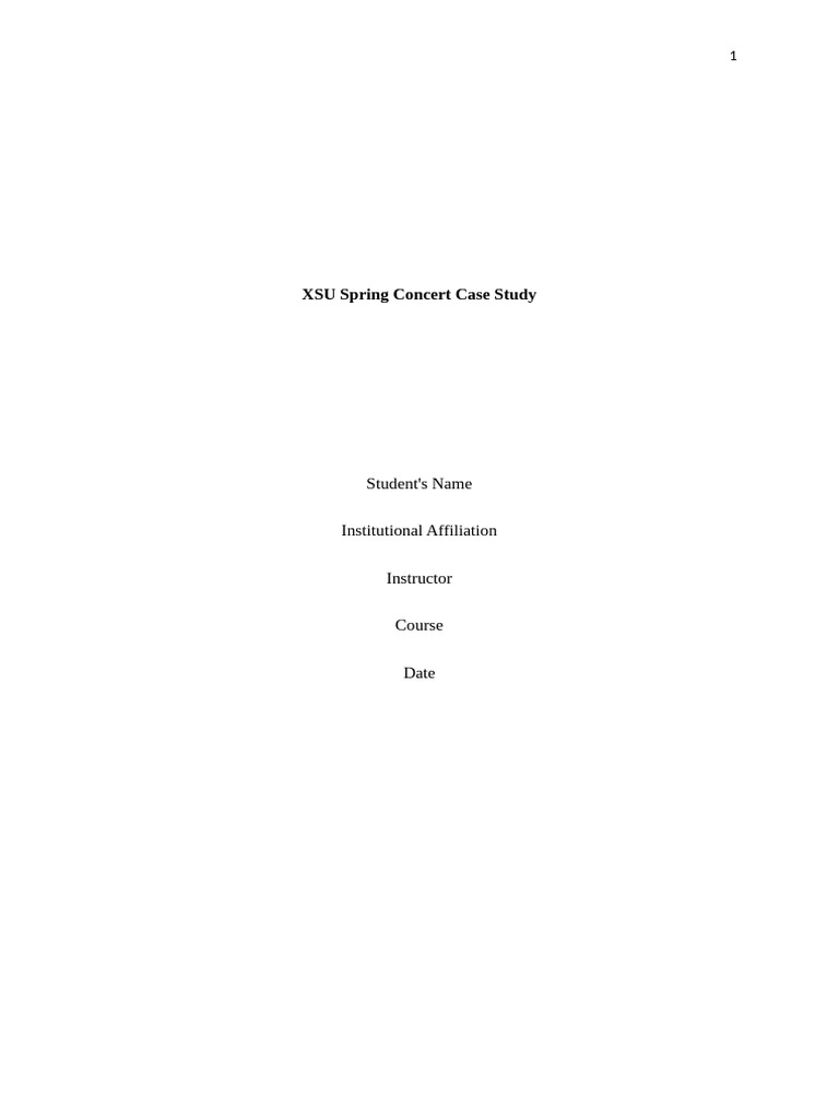 XSU Spring Concert Risk Analysis | PDF | Risk | Occupational Safety And ...