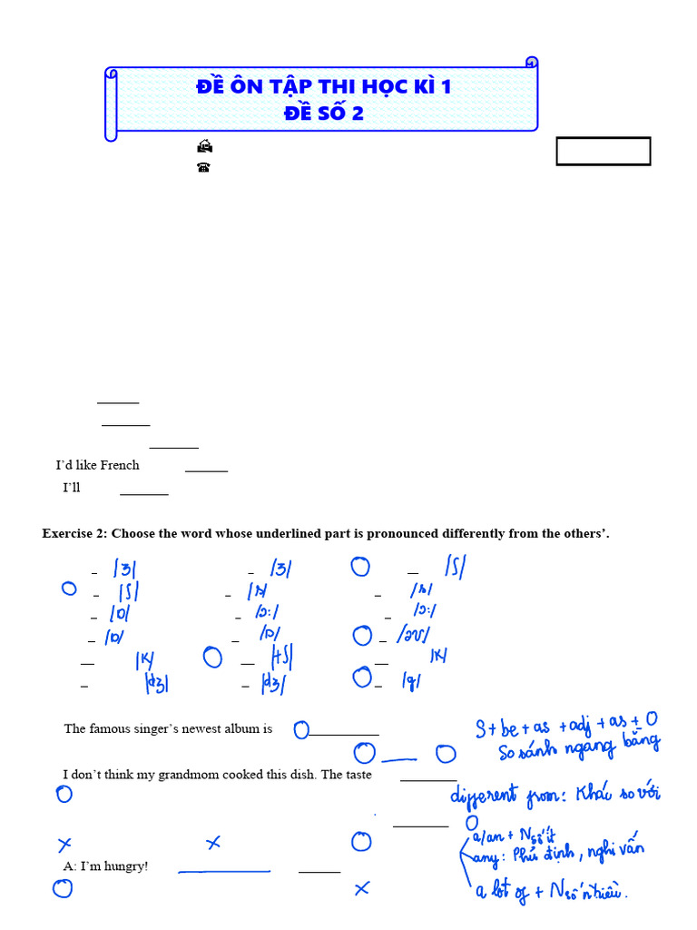 Đề 2 HS | PDF | Foods | Cuisine