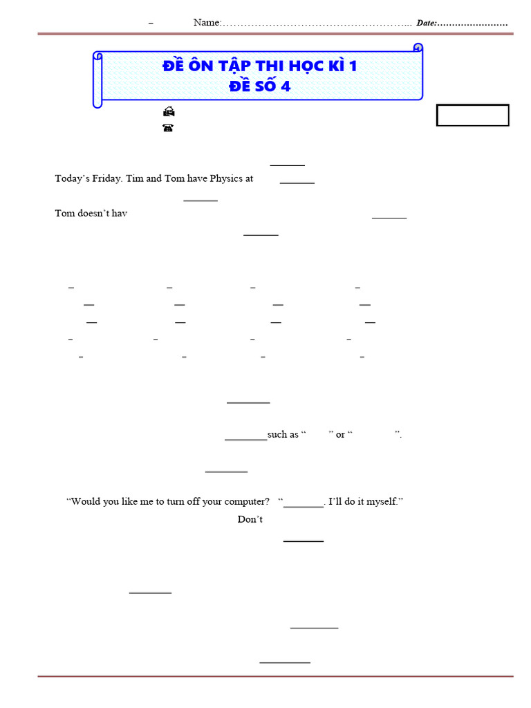 Grade 7 English Practice Worksheet | PDF