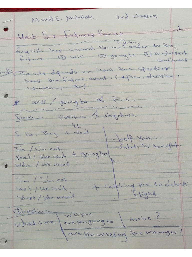 3rd Class - Unit 5 | PDF