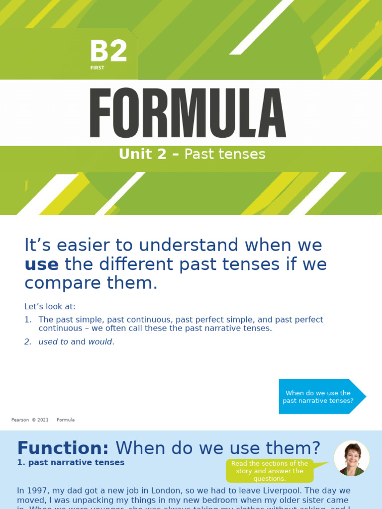 Formula Grammar Ppt B2 U2 | PDF | Verb | Grammatical Tense