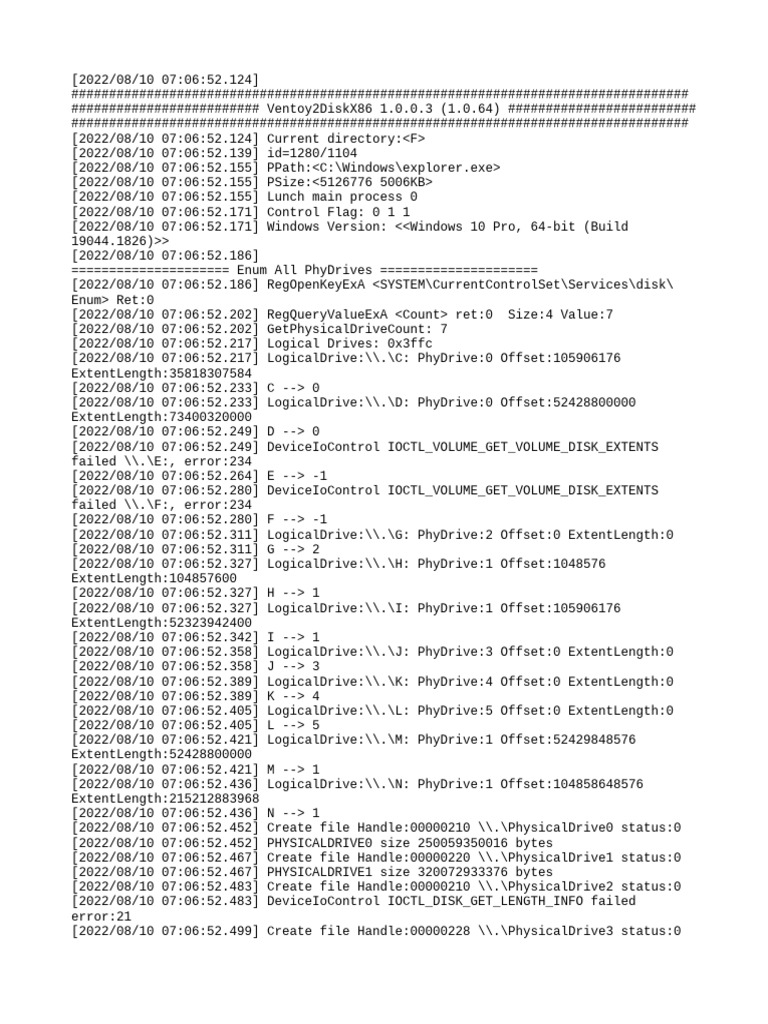 log | PDF | Computer File | Booting