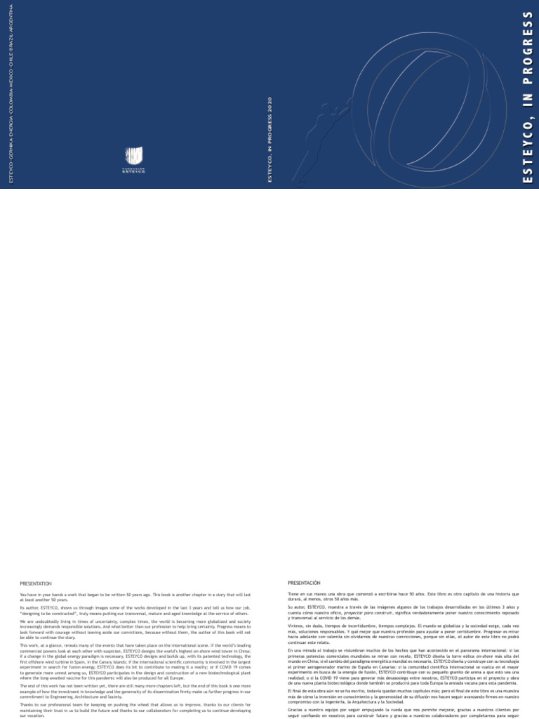 ESTEYCO-2020 Esteyco InProgress | PDF