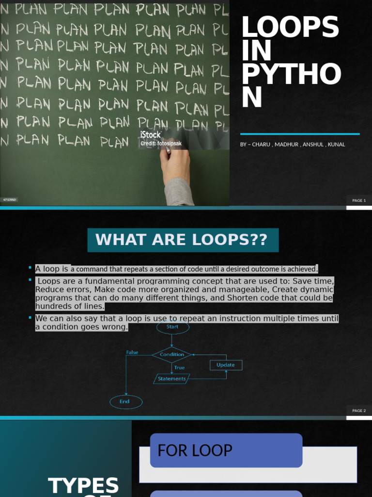 Loops in Python2.0 | PDF | Control Flow | Python (Programming Language)