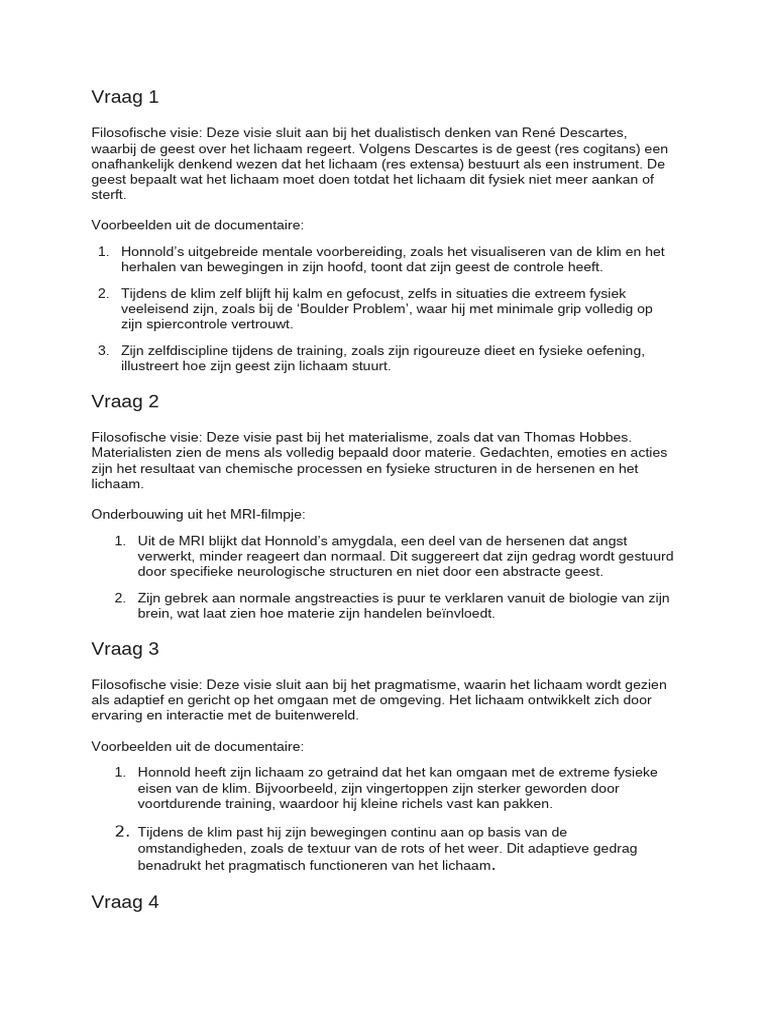 lichaam en geest opdracht | PDF