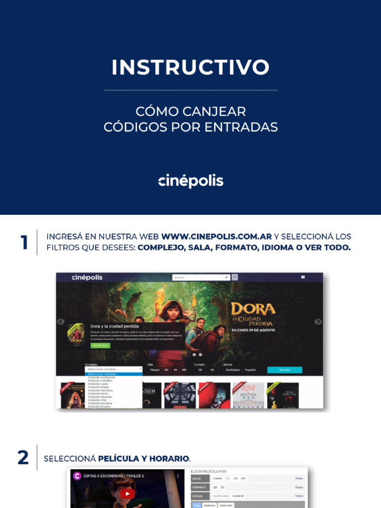 Cómo canjear códigos por entradas | PDF