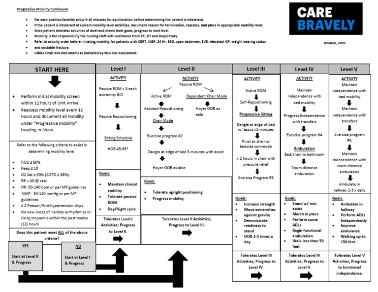 Progressive Mobility Algorithm Updated 7.2.2020 (1) | PDF | Medical ...