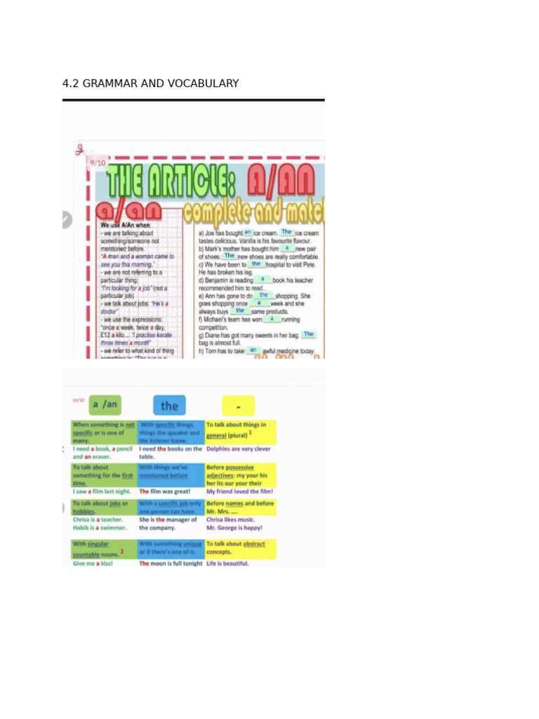 4.2. - Grammar and Vocabulary | PDF