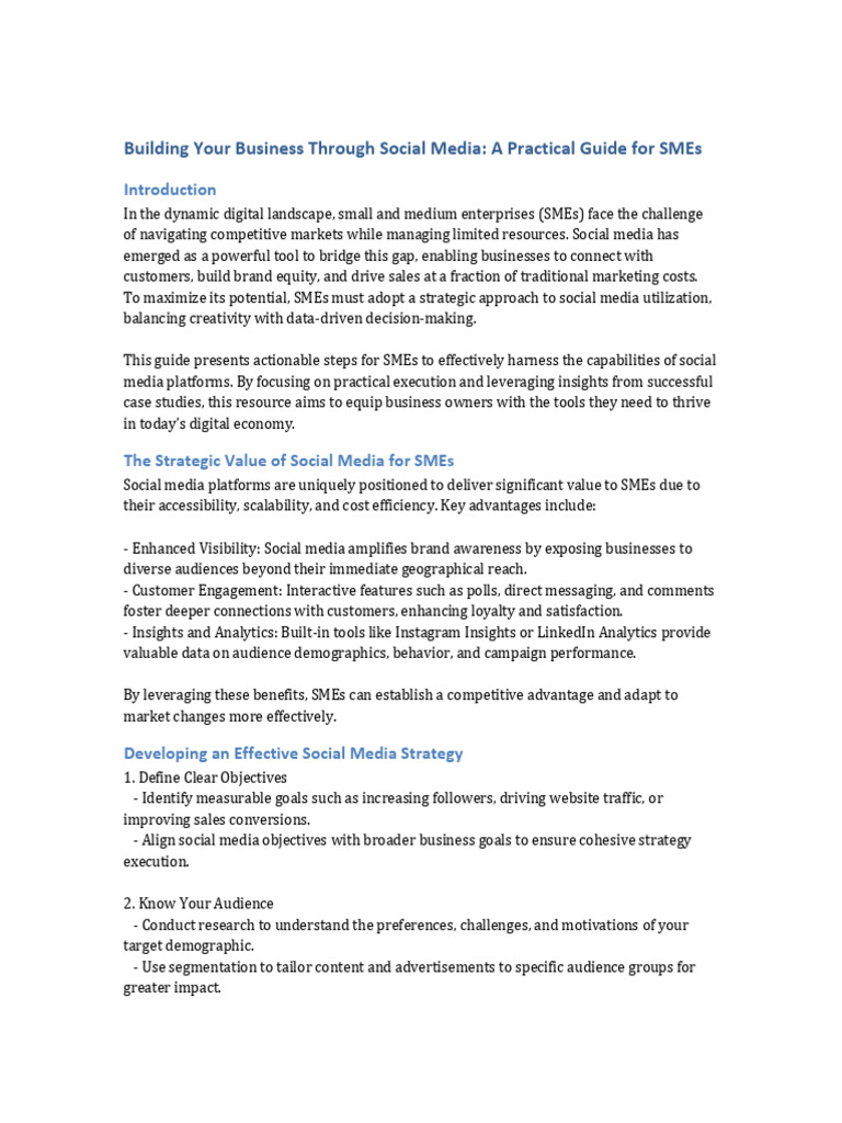 SME Practical Social Media Guide | PDF | Social Media | Popular Culture & Media Studies