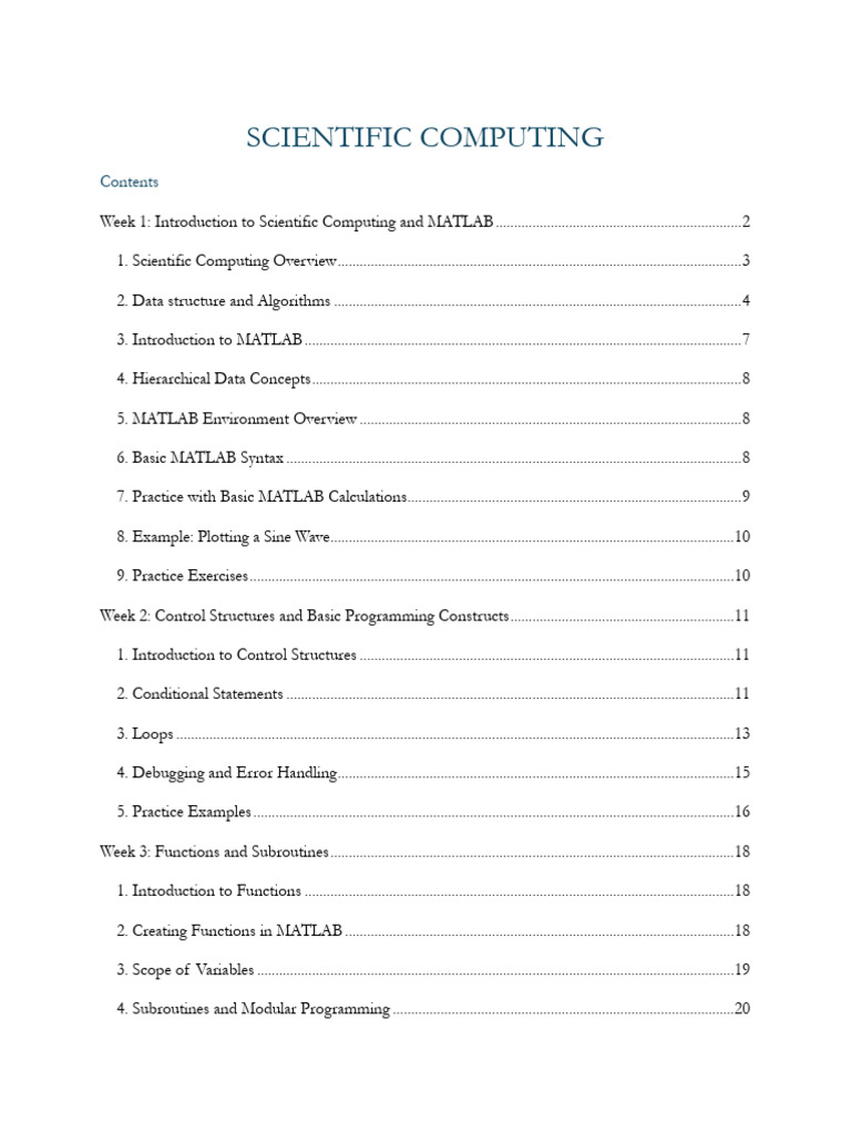 Scientific Computing Pdf Matlab Queue Abstract Data Type