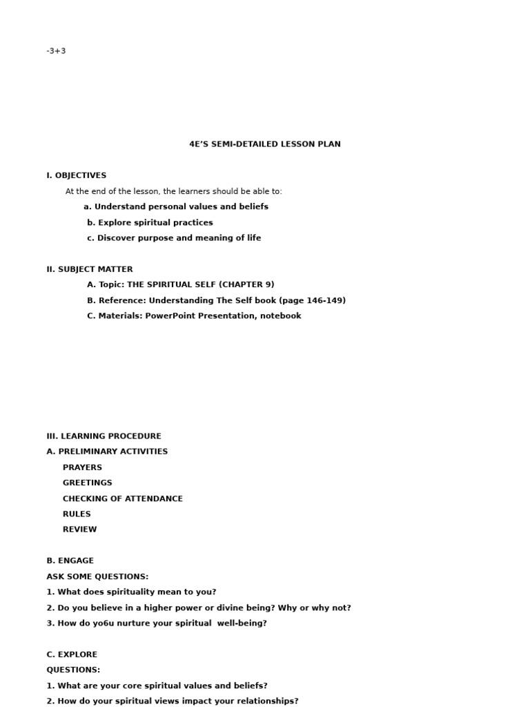 4E-uts | PDF | Spirituality | Meaning Of Life