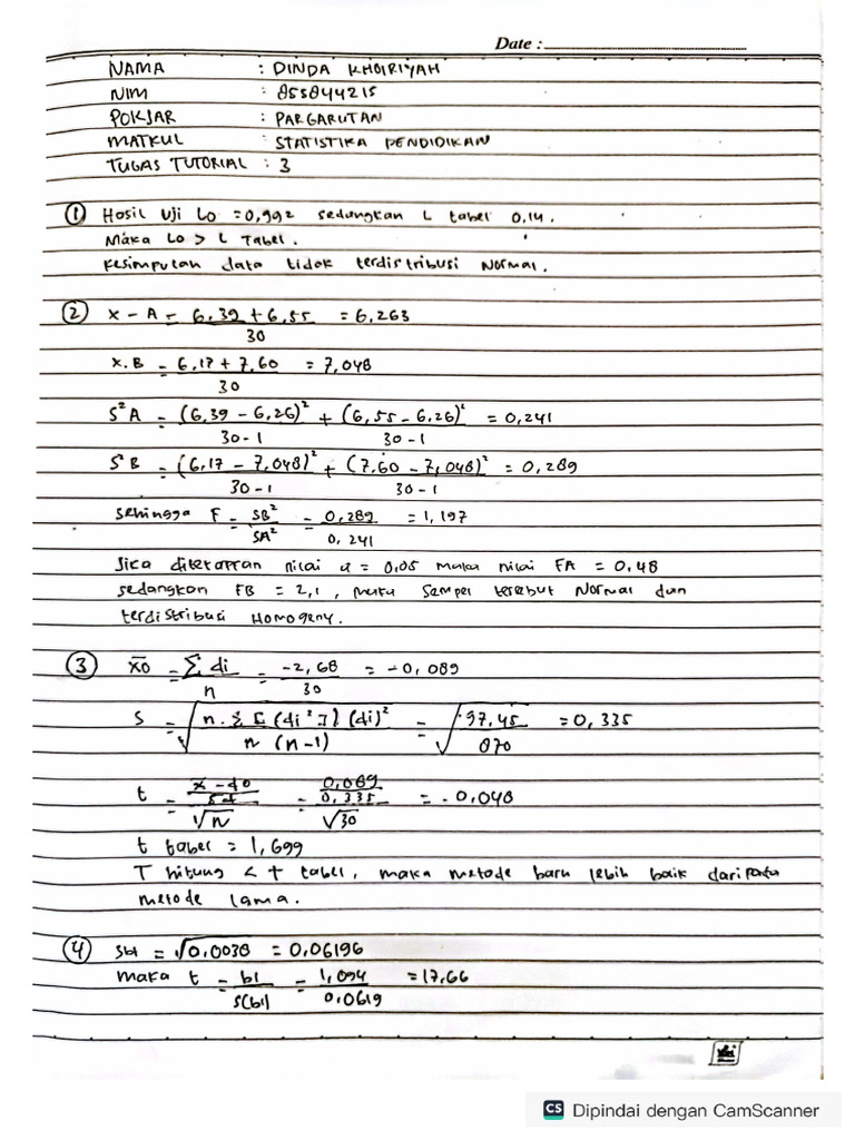 TT3 Statistika Pendidikan | PDF