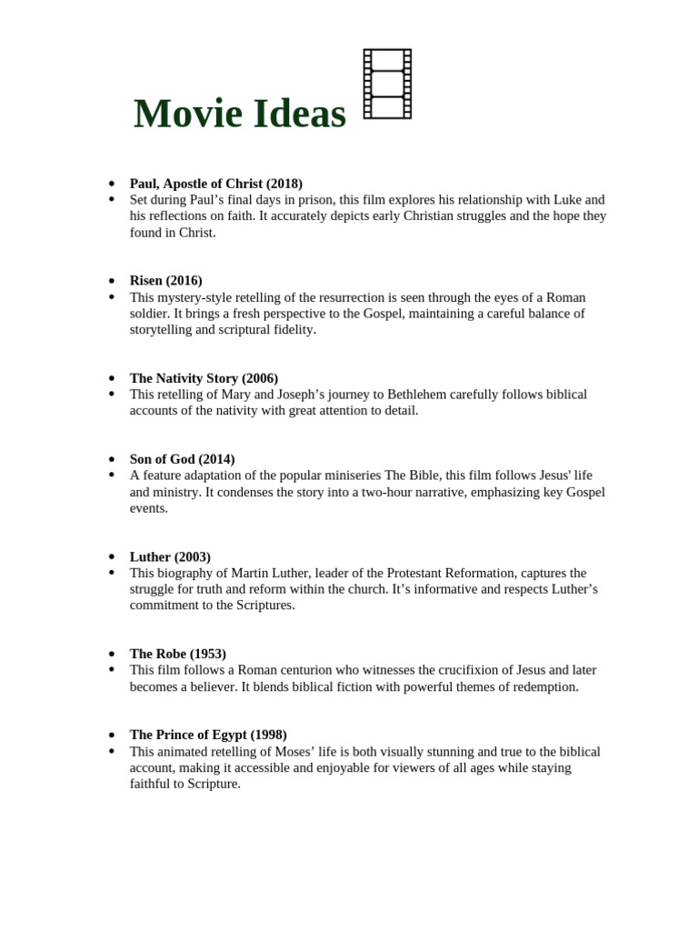 Inspiring Christian Movie Ideas | PDF | Resurrection Of Jesus ...
