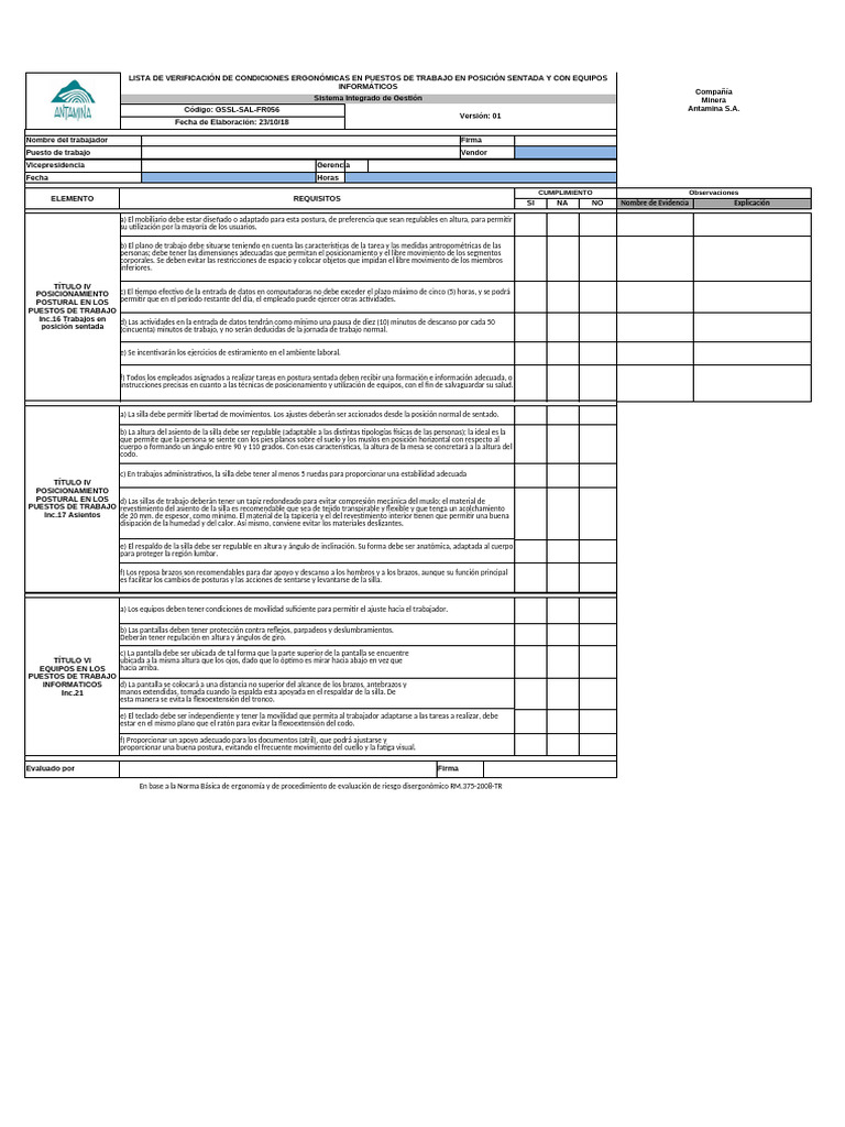 GSSL-SAL-FR062 Formato Estimacion Rapida de Riesgos Por Levantamiento y Transporte de Carga V03 ...