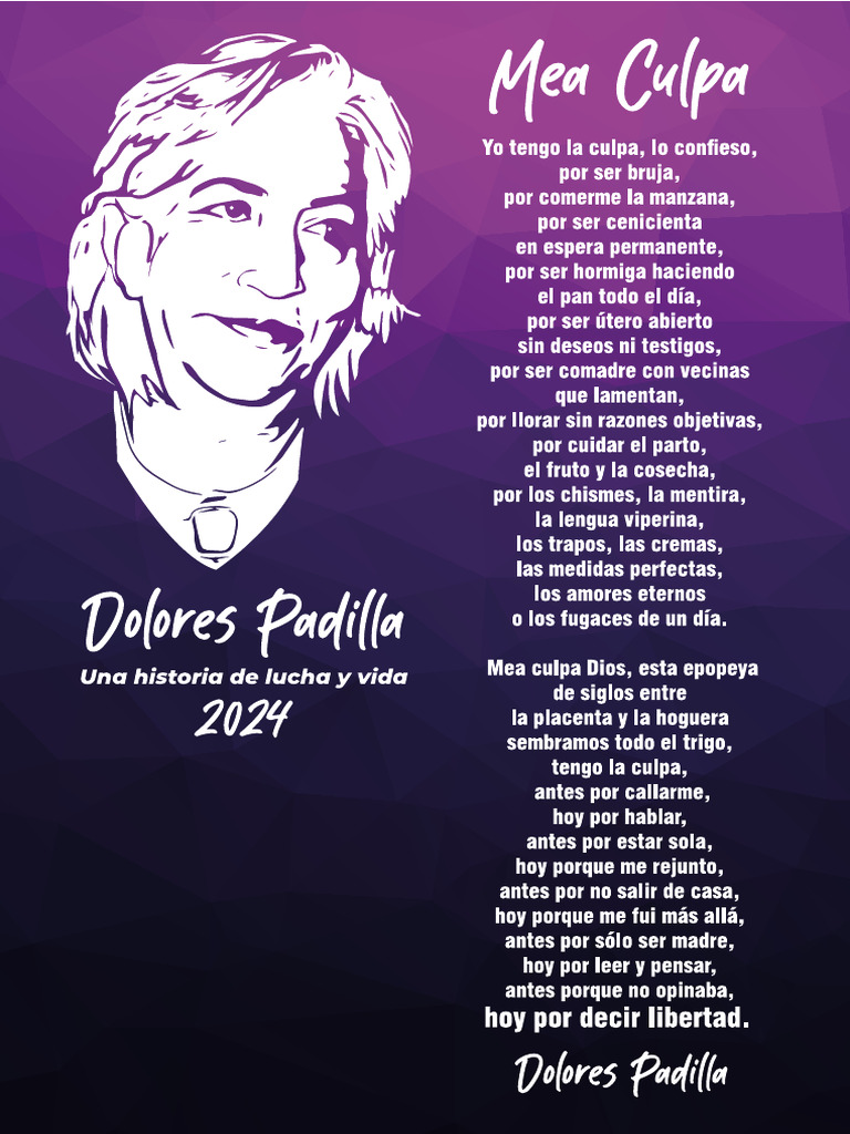 Poema Mea Culpa - Dolores Padilla | PDF
