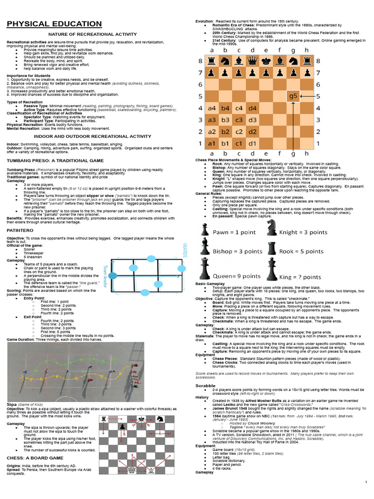 PE, FIL, ENTREP, Media | PDF | Recreation | Traditional Board Games