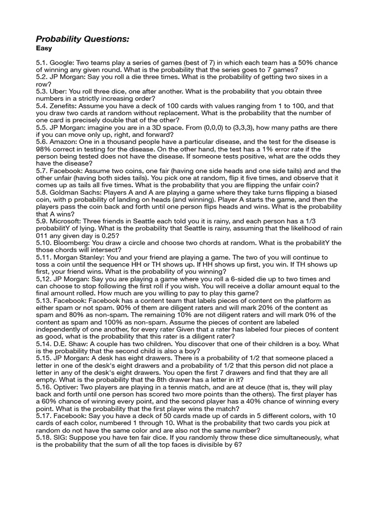 Probability and Statistics Problems | PDF | Errors And Residuals | Regression Analysis