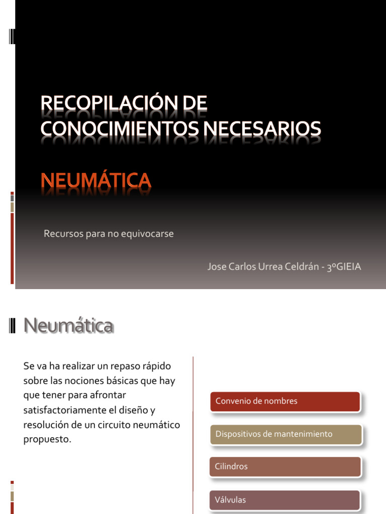 Recopilaci N de Conocimientos Neumatica | PDF | Neumática
