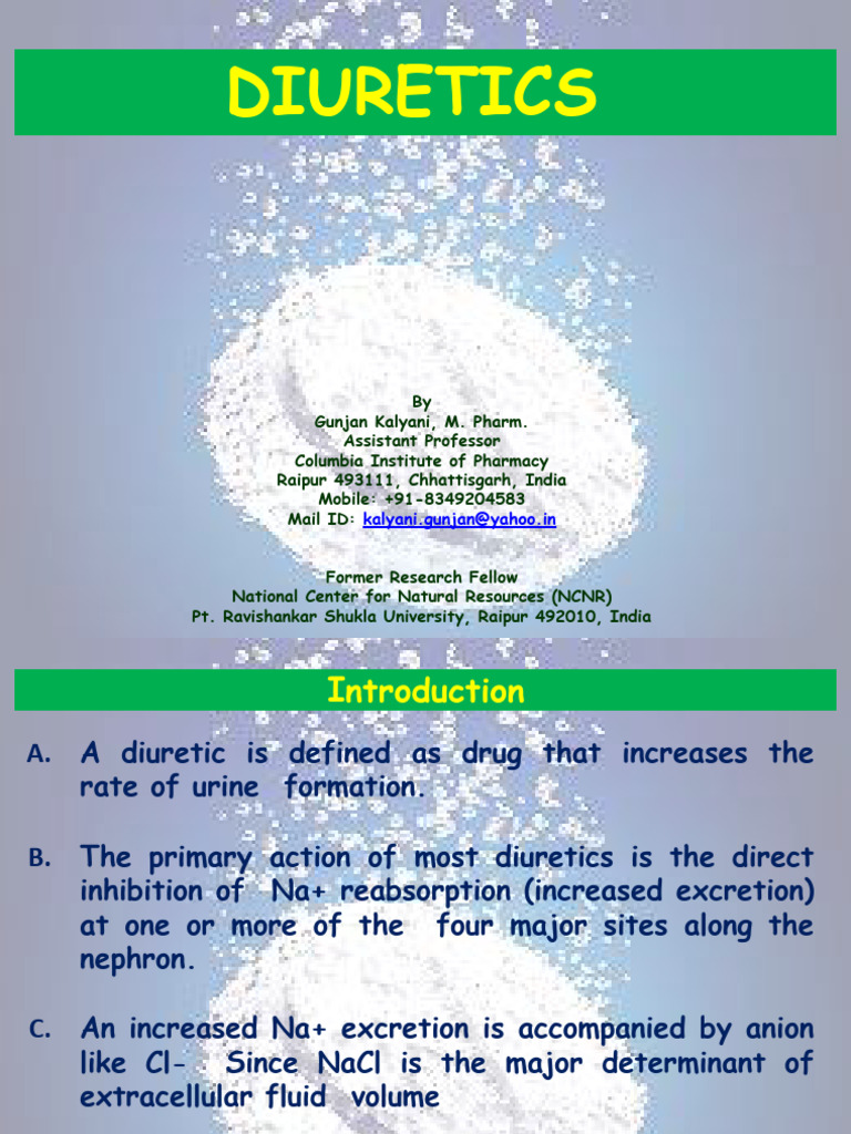 Comprehensive Guide to Diuretics | PDF
