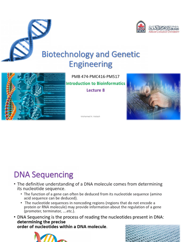 Biotechnology Lecture 7 (Bioinfo) | PDF | National Center For Biotechnology Information ...