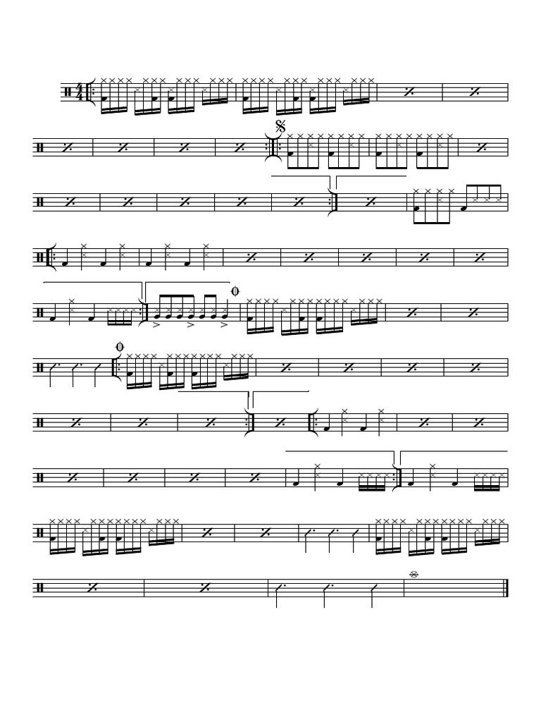 Finale 2009 - (Tu Palabra - Mus - Drum Set) | PDF