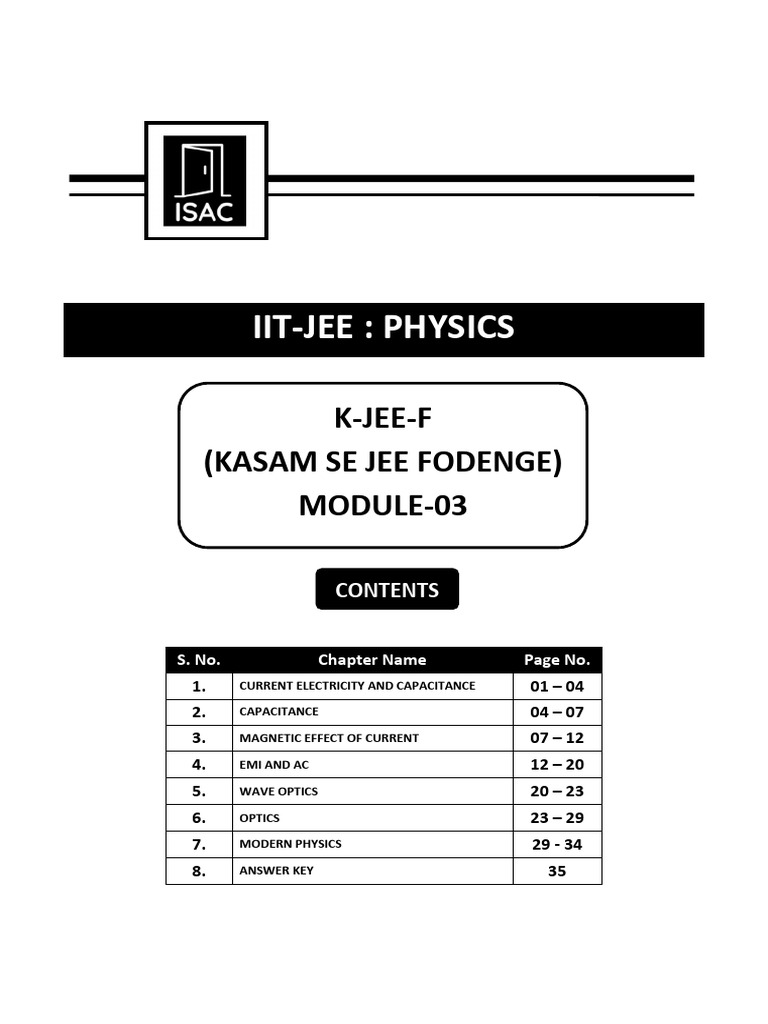 [ Isac White Devil ] Module (Physics) - 01.4 (1) | PDF | Capacitor | Capacitance