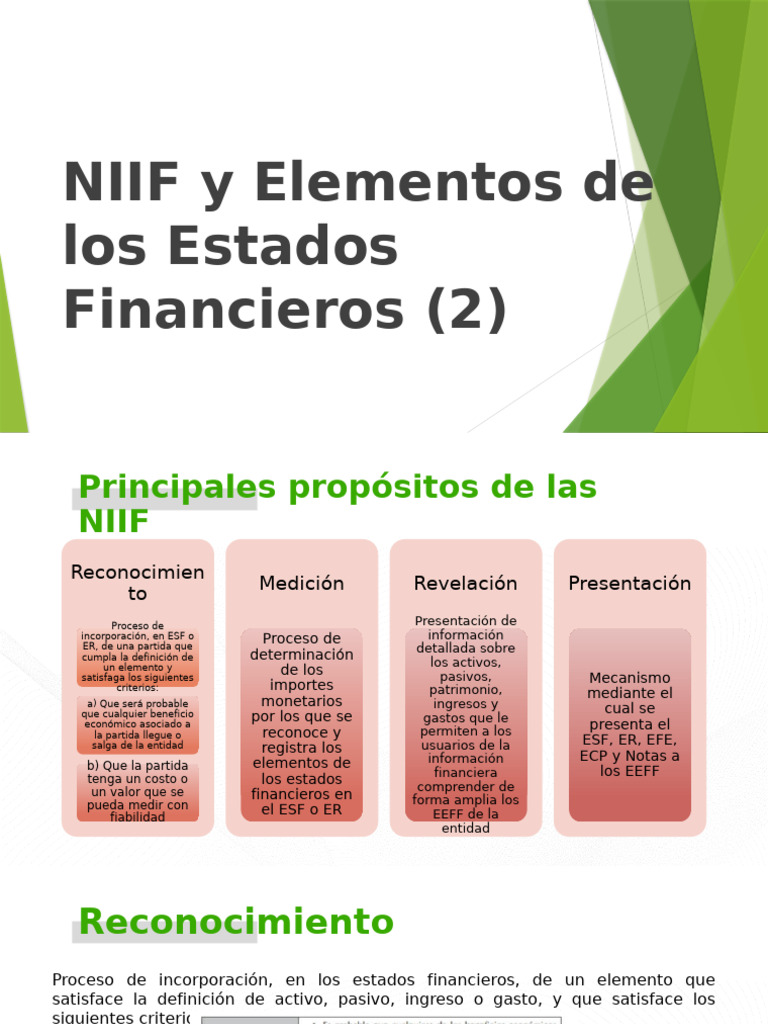 01 NIIF y Elementos de los EEFF (Parte 2) | PDF | normas internacionales de INFORMACION ...