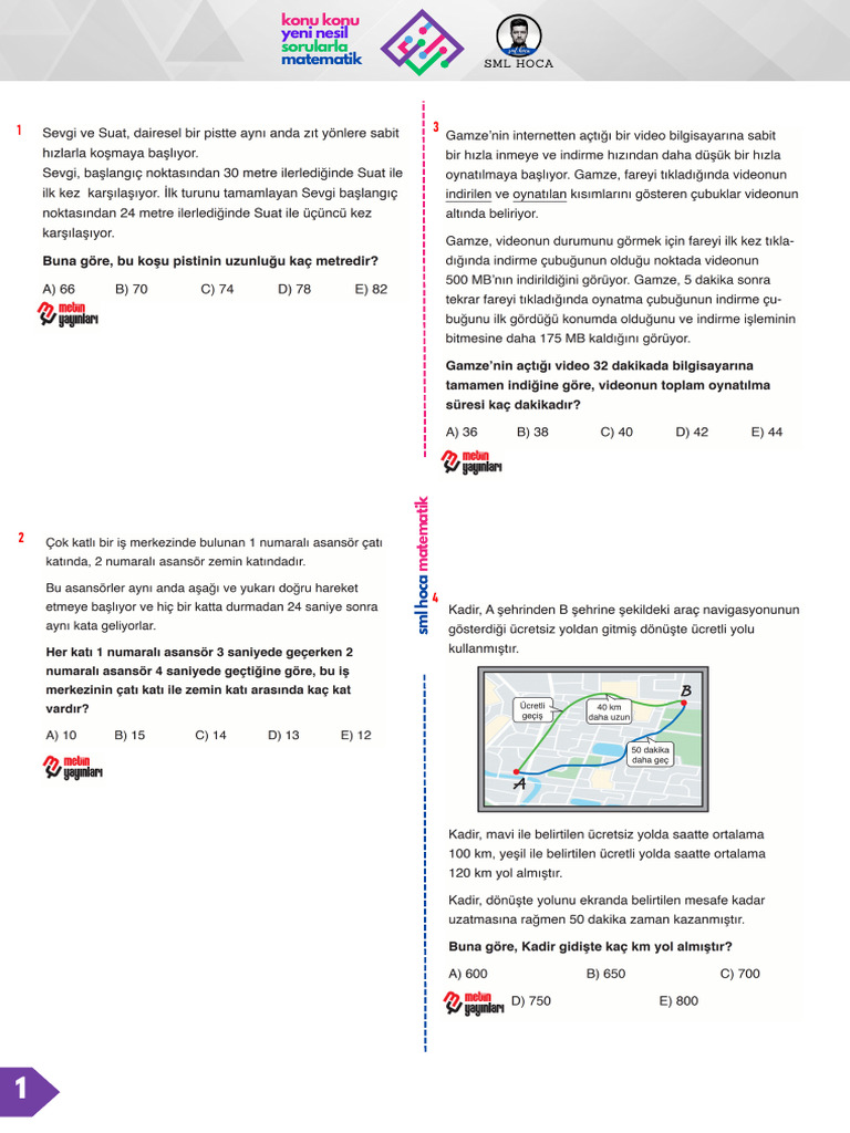 Yeni Nesil Hareket Problemleri | PDF