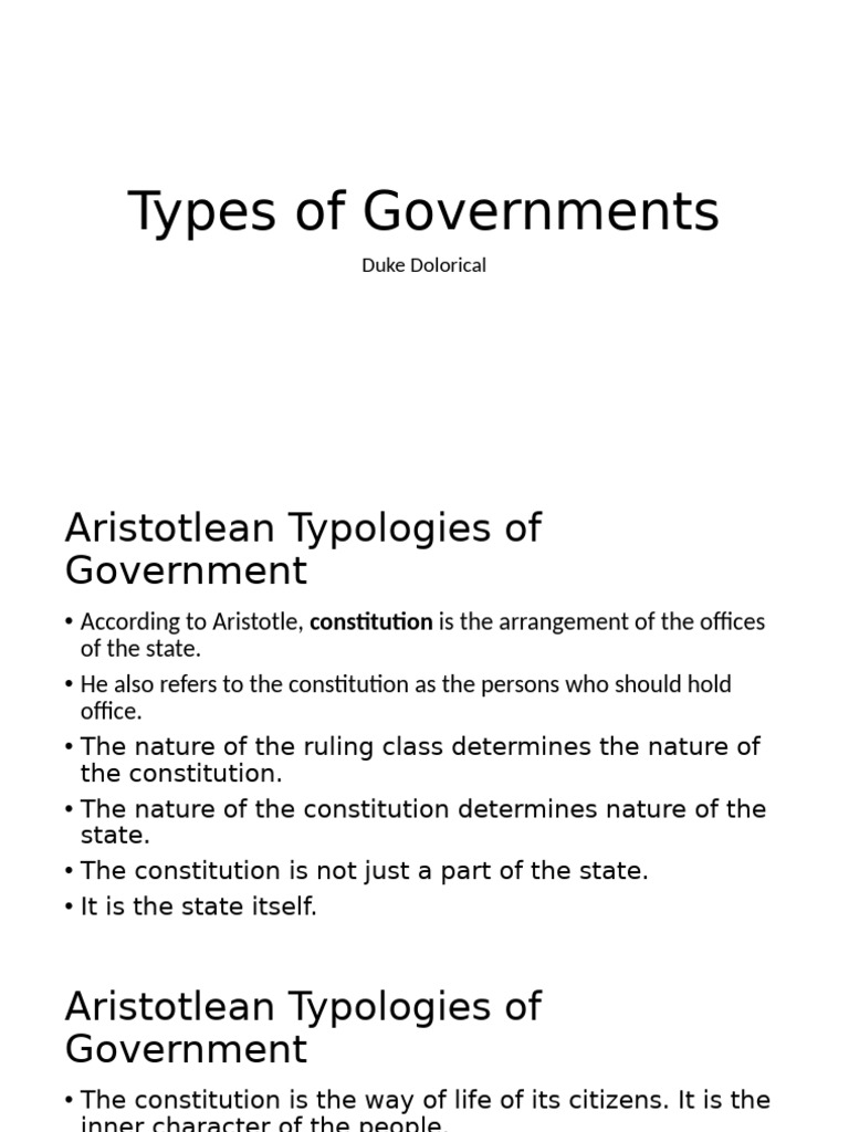 Understanding Government Types and Structures | PDF | Heads Of State ...
