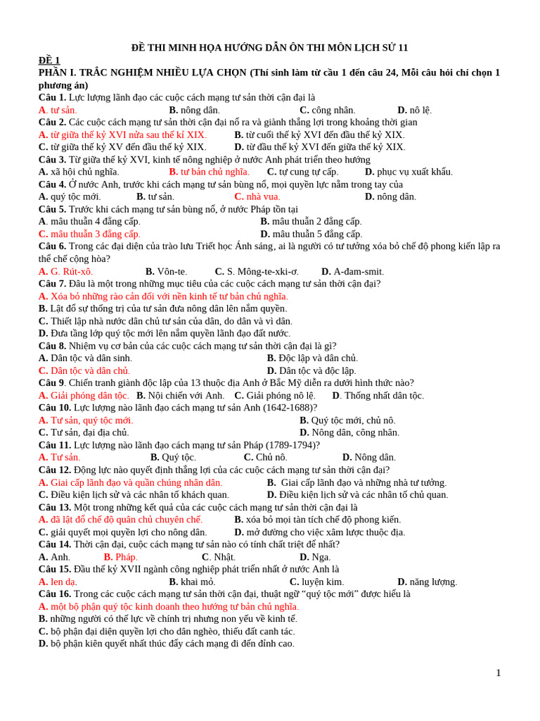 HD Ôn GK1 11 Đa | PDF