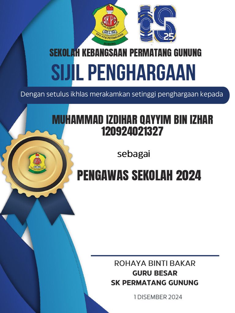 SIJIL PENGAWAS SKPG | PDF